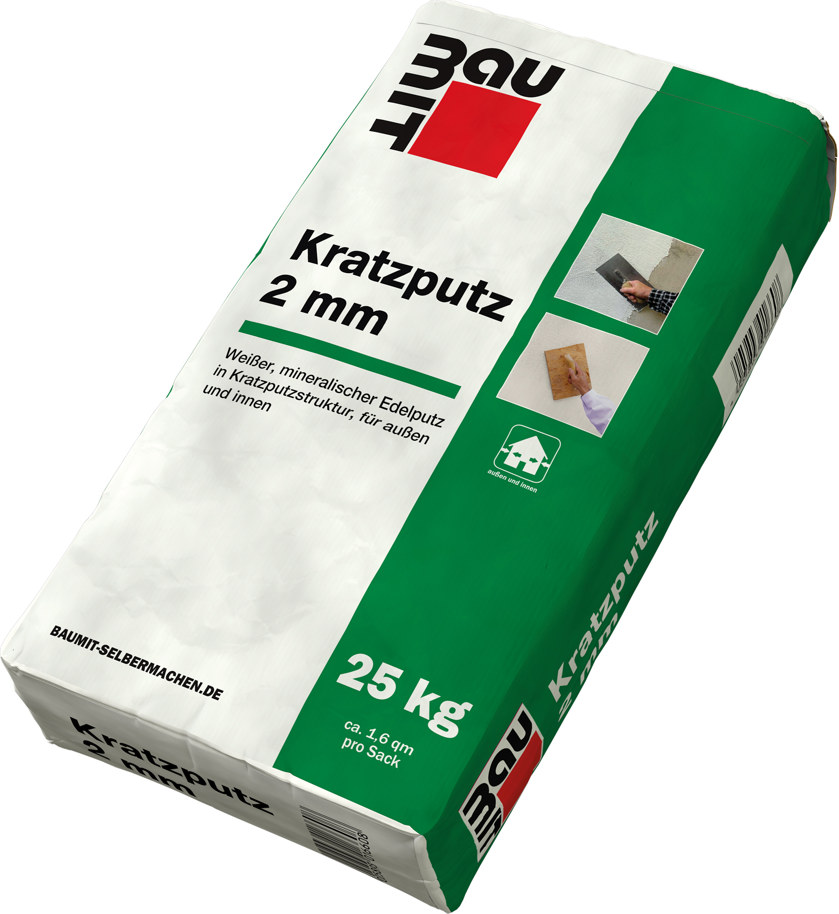 Kratzputz 2 mm: 25 kg, weiß | Fassade Gestalten | Baumit Selbermachen