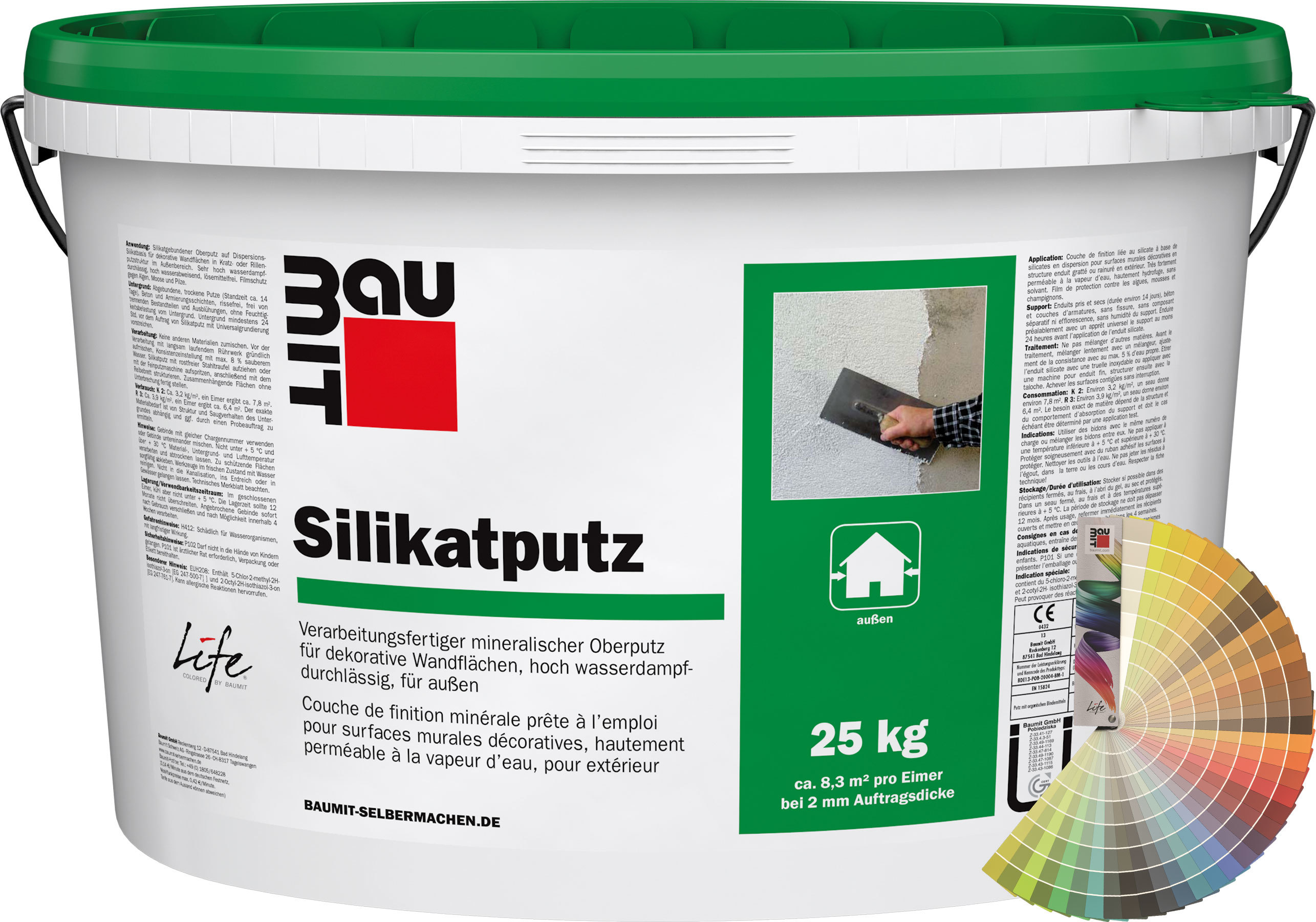 Silikatputz 3 mm: Kratz, 25 kg, farbig | Fassade Gestalten | Baumit ...