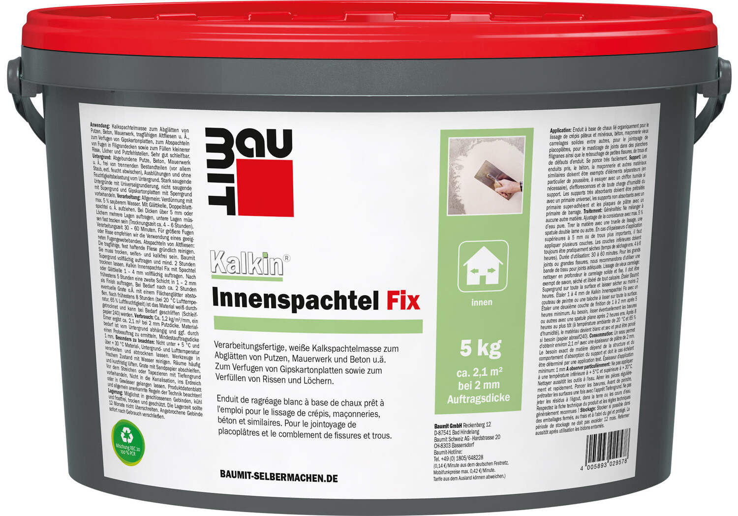 Kalkin Innenspachtel Fix | Gesund Wohnen | Baumit Selbermachen
